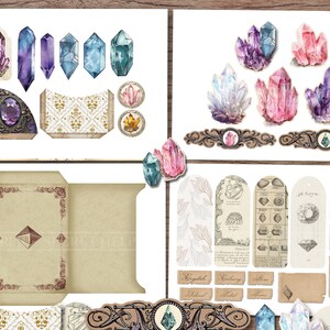Crystal Junk Journal Kit Printable JPG Pages & Ephemera Book of ...