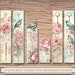 Printable Shabby Chic Bookmarks JPG Collage Sheet, Rose, Clock & Bird ...