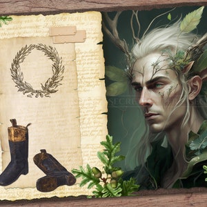Fantasy Elf Junk Journal Kit (printable JPG Pages With Ephemera, Cover ...