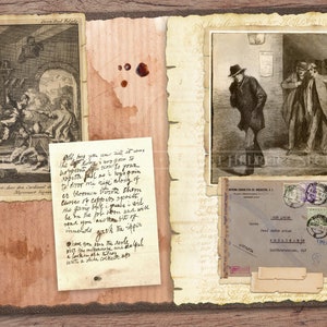 Detective Junk Journal Kit (printable JPG Pages With Ephemera, Cover ...