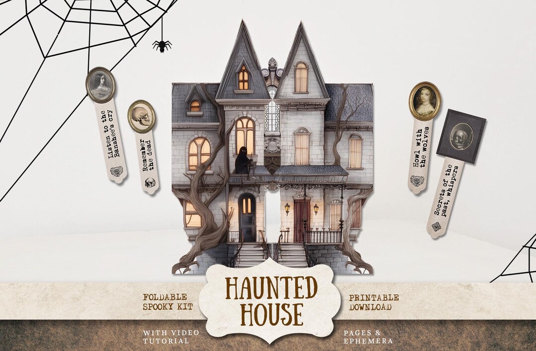 The Printable Haunted House Kit (in JPG), Spooky Pages, Gothic Quotes ...