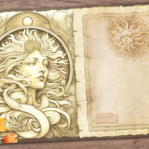 Sun Junk Journal Kit (printable JPG Pages With Ephemera, Tags, Bookmark ...