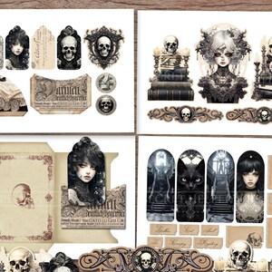 Gothic Junk Journal Kit (printable JPG Pages With Ephemera, Tags ...