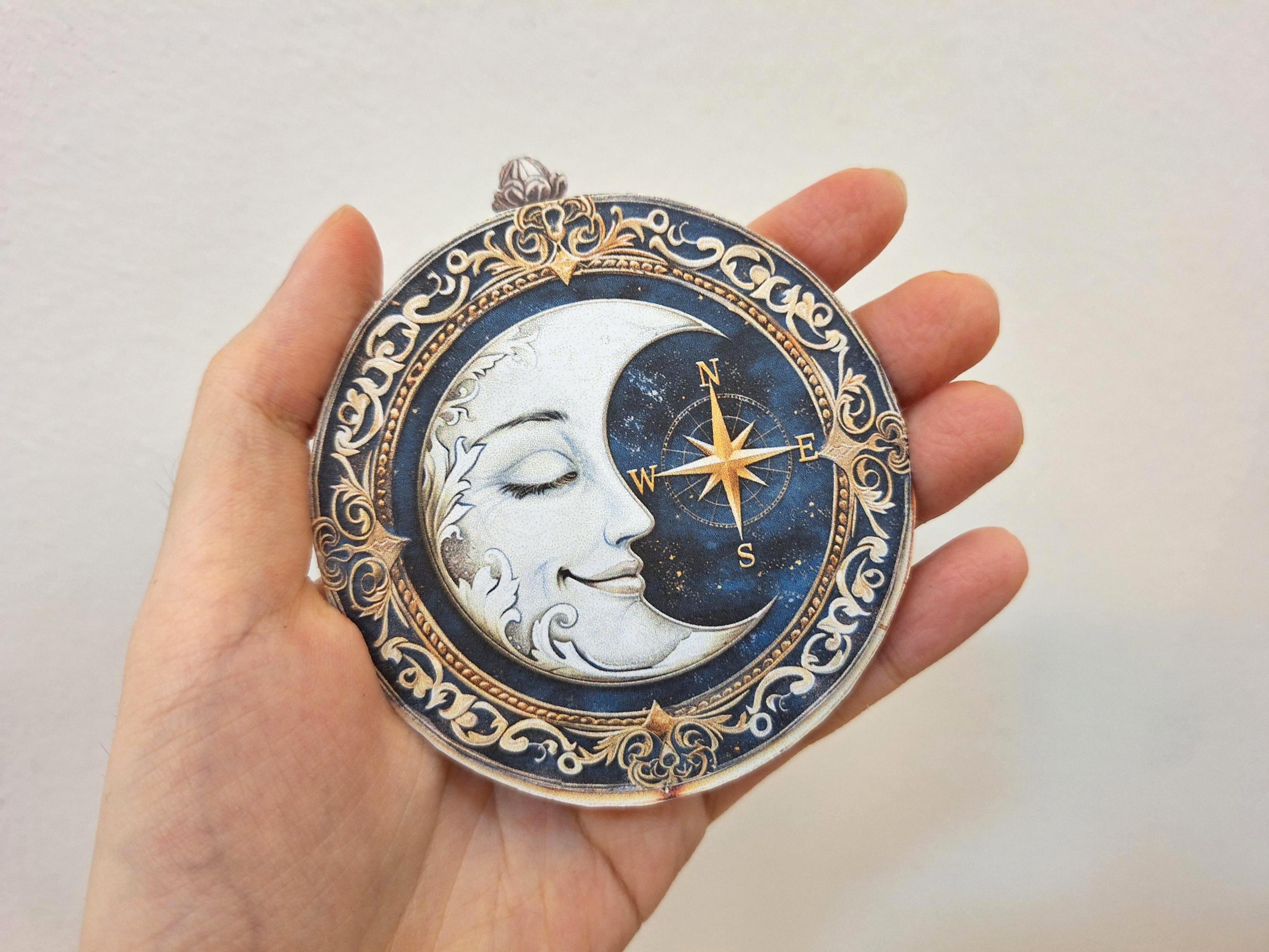 Moon Compass Folio Kit (printable JPG Pages With Ephemera), Night ...