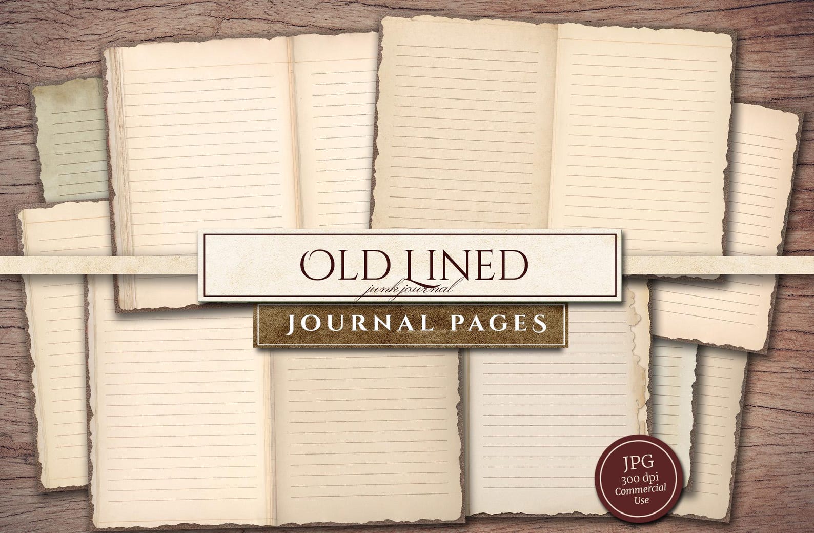 Old Lined Paper (in JPG), Printable Pages for Writing & Journaling ...