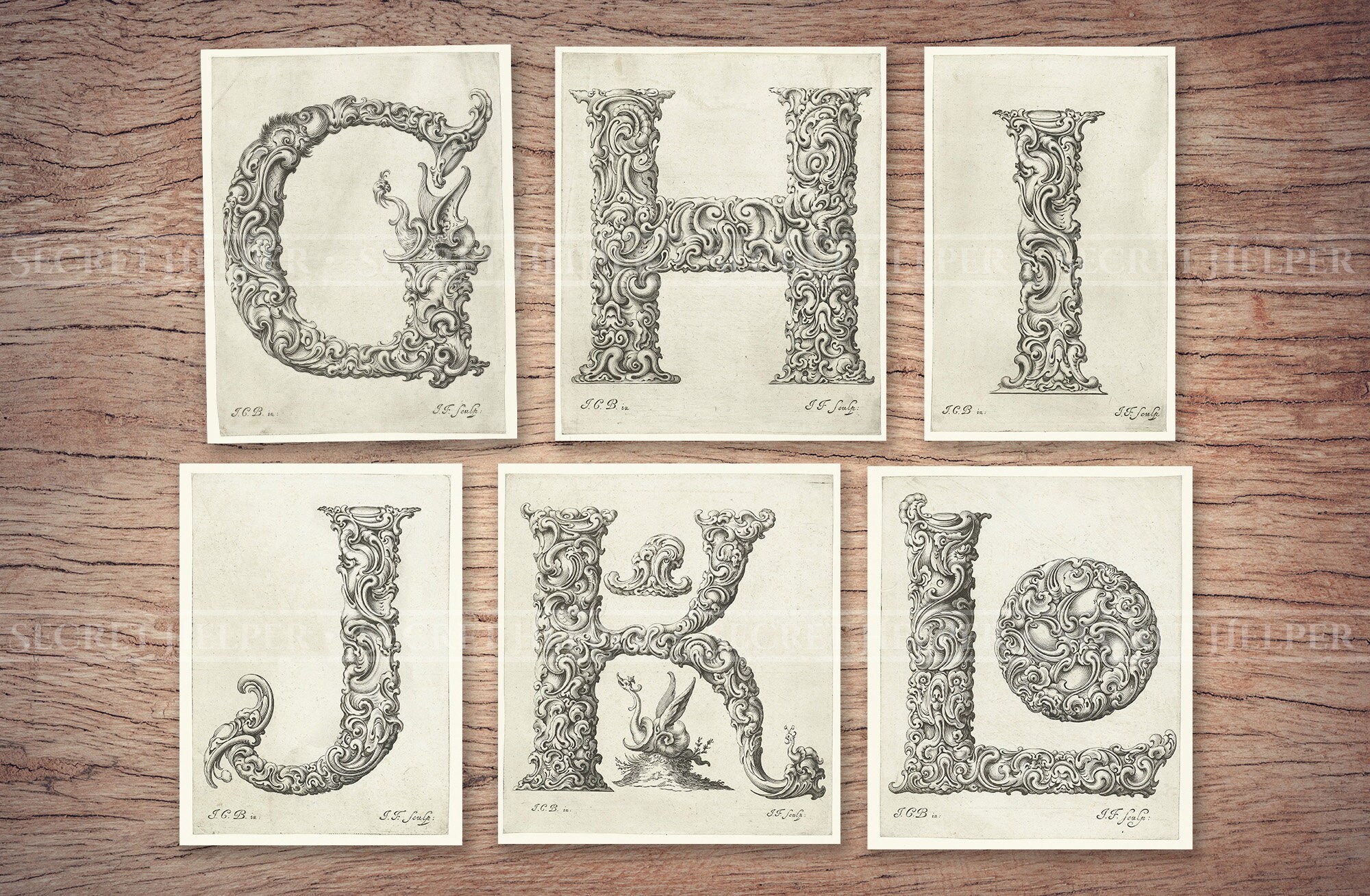 Vintage Letters Ephemera JPG PDF Collage Sheet Printable - Etsy