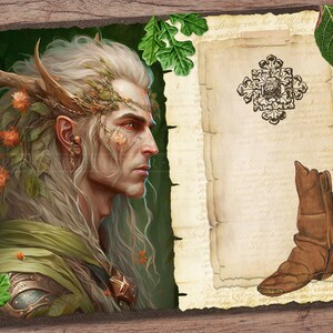 Fantasy Elf Junk Journal Kit (printable JPG Pages With Ephemera, Cover ...