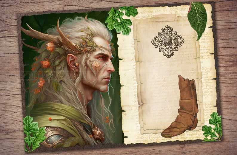 Fantasy Elf Junk Journal Kit printable JPG Pages With - Etsy