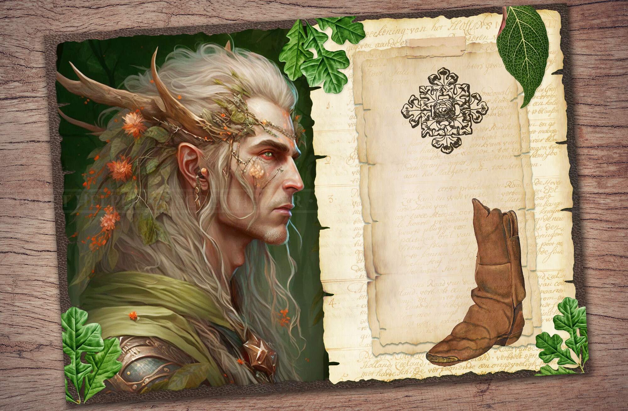 Fantasy Elf Junk Journal Kit (printable JPG Pages With Ephemera, Cover ...