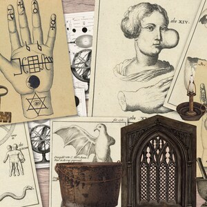 Alchemy Ephemera, Pages & Clip Art (PNG, JPG), Printable Alchemist ...