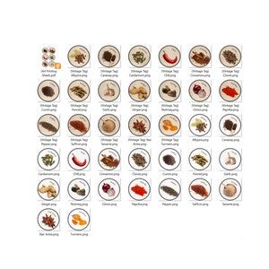 Printable Spice Labels (PNG & PDF Sheets), Seasoning Labels, Round Tags ...