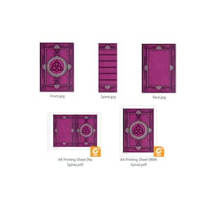 Printable Pink Spellbook Cover (PDF & JPG), for Grimoire, Book of ...