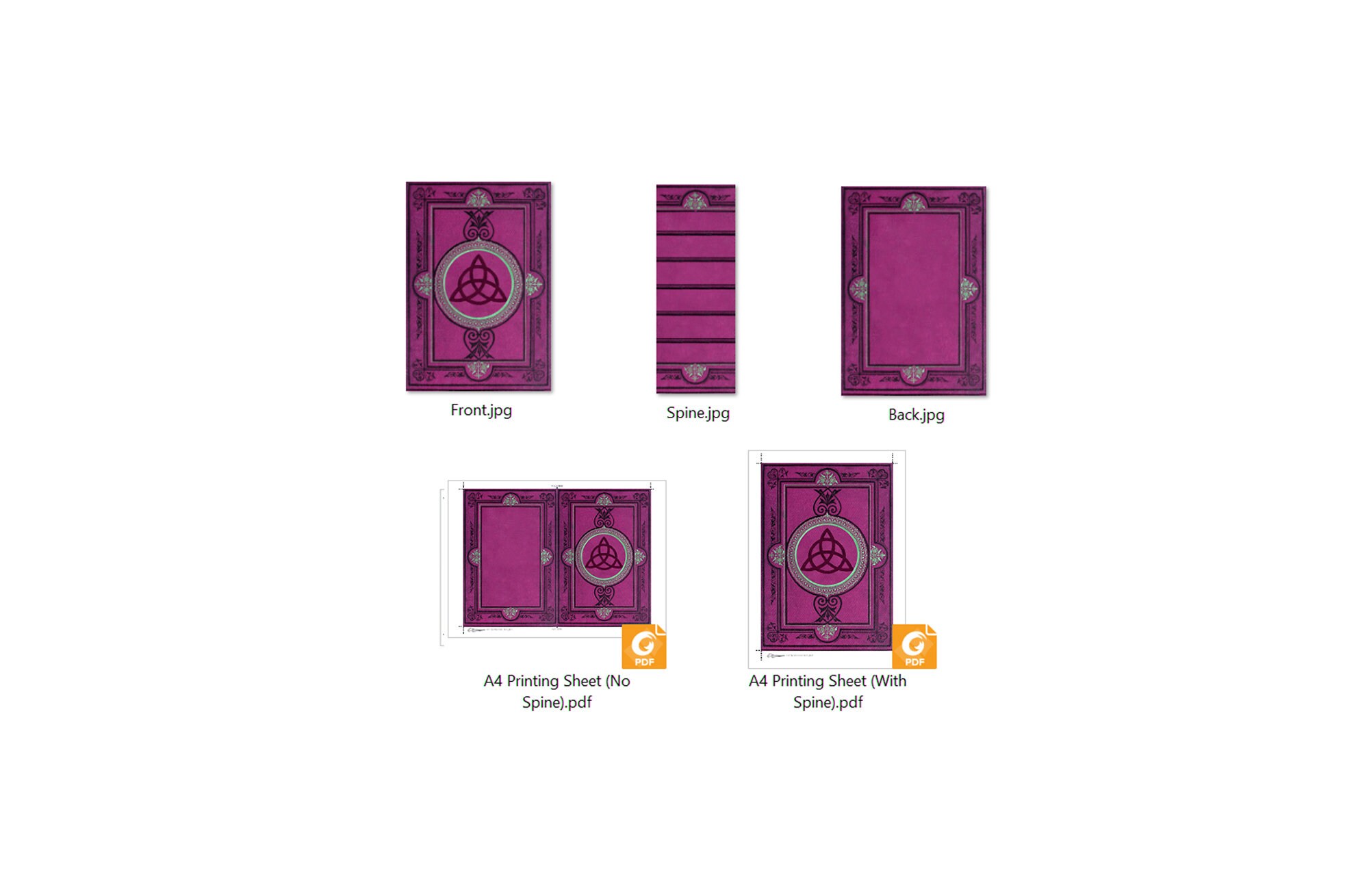 Printable Pink Spellbook Cover PDF & JPG for Grimoire Book - Etsy