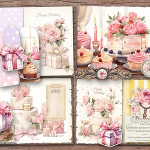 Birthday Junk Journal Kit (printable JPG Pages With Ephemera, Fussy ...