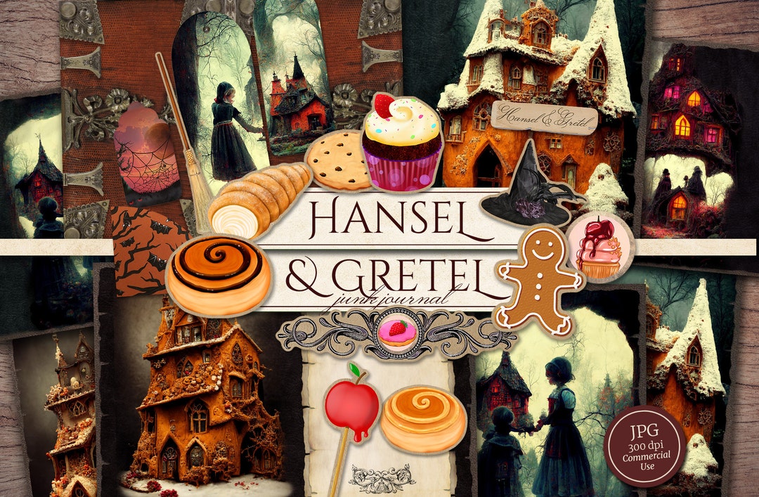 Hansel & Gretel Junk Journal Kit (printable JPG Pages With Ephemera ...