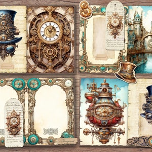 Steampunk Clockwork Junk Journal Kit (printable JPG Pages With Ephemera ...