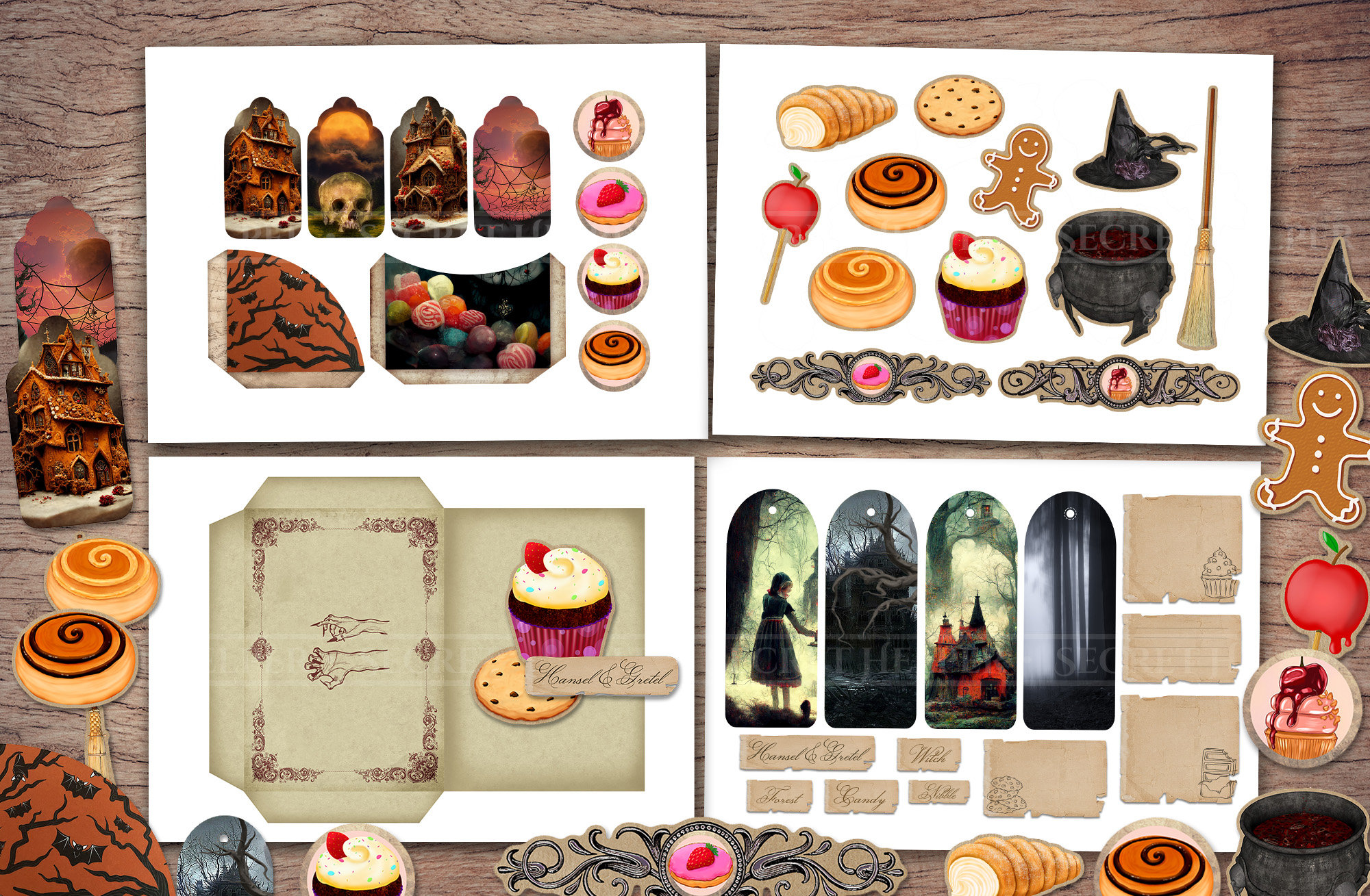 Hansel & Gretel Junk Journal Kit (printable JPG Pages With Ephemera ...