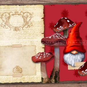 Gnomes Junk Journal Kit (printable JPG Pages With Ephemera, Cover, Tags ...