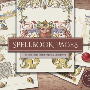 All the Spellbook Pages (160+ Illustrated Pages in PDF, JPG), Ultimate ...