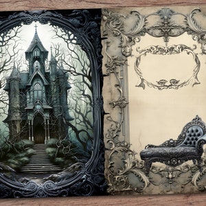 Haunted House Junk Journal Kit (printable JPG Pages With Ephemera, Tags ...