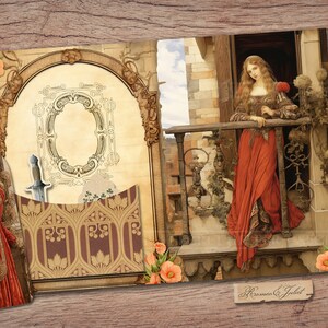 Romeo and Juliet Junk Journal Kit (printable JPG Pages With Ephemera ...