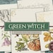 Printable Green Witch Spellbook 28 Pages & Ephemera, for Grimoire, Book ...