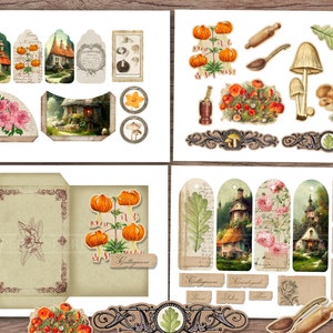 Cottagecore Junk Journal Kit (printable JPG Pages With Ephemera, Cover ...