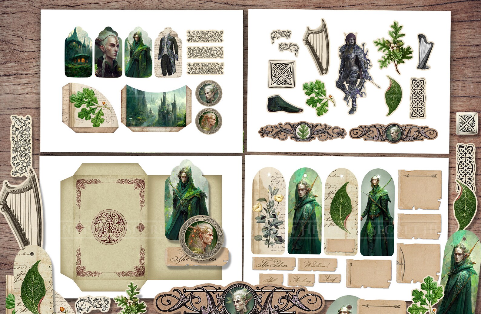 Fantasy Elf Junk Journal Kit printable JPG Pages With - Etsy