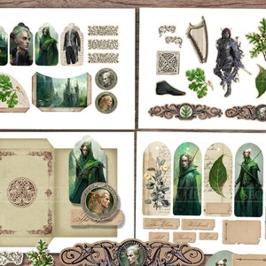 Fantasy Elf Junk Journal Kit (printable JPG Pages With Ephemera, Cover ...