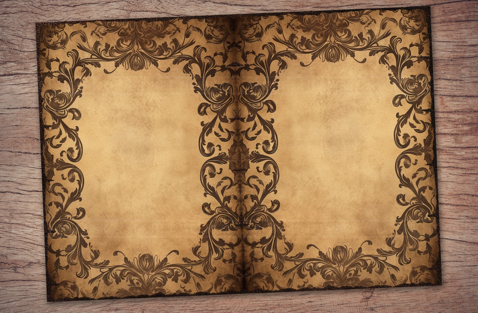 Dark Grunge Frames Junk Journal Paper, Printable Old Journal Pages ...
