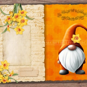Gnomes Junk Journal Kit (printable JPG Pages With Ephemera, Cover, Tags ...