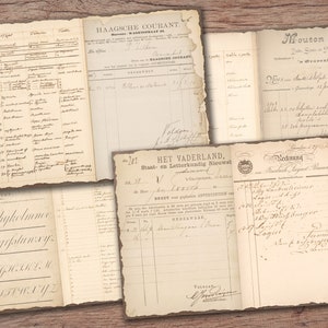 Old Ledger Paper (in JPG), Printable Pages, Aged Documents, Background ...
