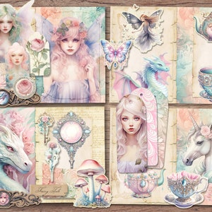 Fairy Tale Junk Journal Kit (printable JPG Pages With Ephemera, Tags ...