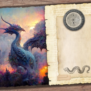 Fantasy Junk Journal Kit (printable JPG Pages With Ephemera, Cover ...