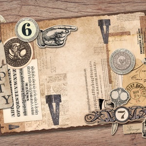 Vintage Grunge Junk Journal Kit (printable JPG Pages With Ephemera ...