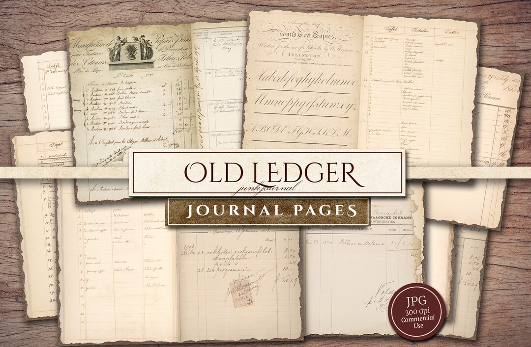 Old Ledger Paper (in JPG), Printable Pages, Aged Documents, Background ...