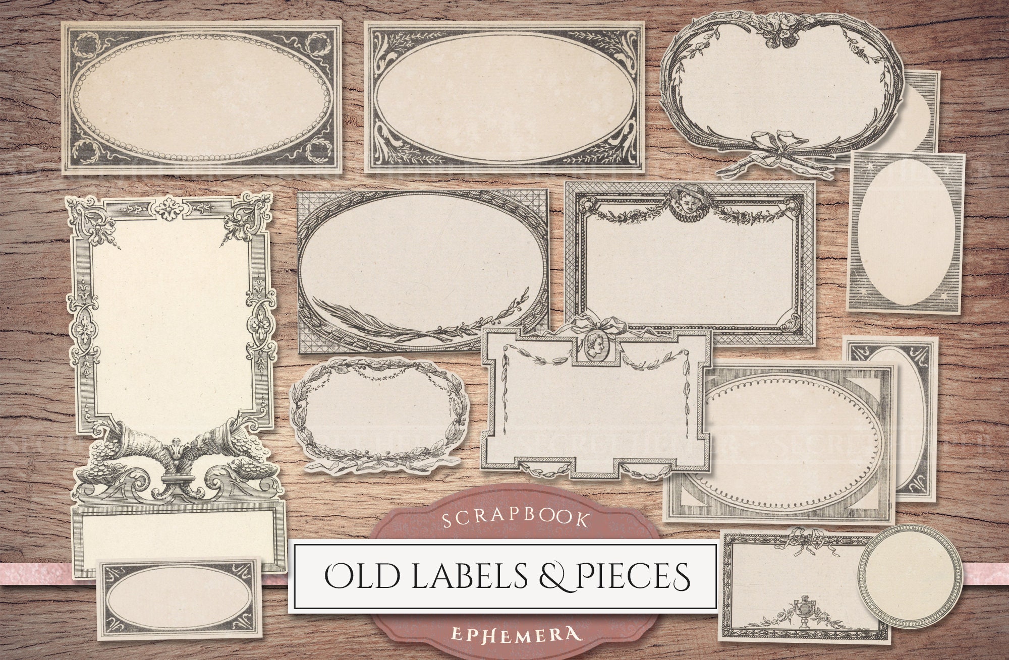 Old Labels & Ephemera (in JPG), Printable Junk Journal Embellishments ...