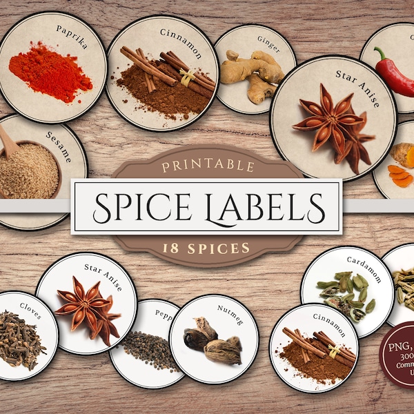 Spice Labels - Etsy