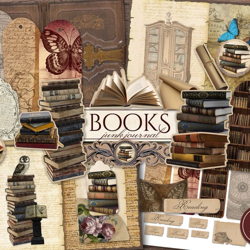 Fantasy Junk Journal Kit printable JPG Pages With Ephemera - Etsy