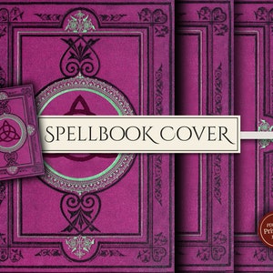 Printable Pink Spellbook Cover (PDF & JPG), for Grimoire, Book of ...