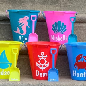 Personalized Fun Beach Sand Buckets for Kids/sand Pails/ Fun Beach Toys ...