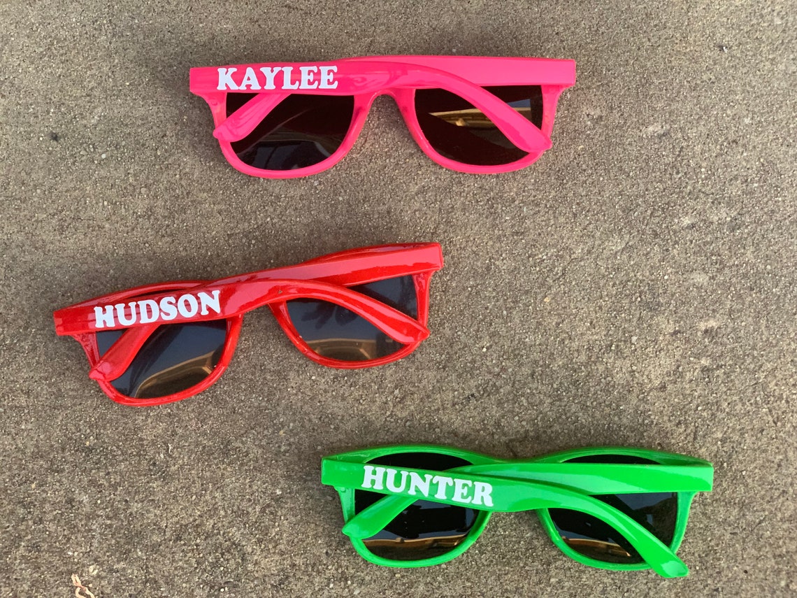 Personalized Colorful Children Sunglasses Colorful Party - Etsy