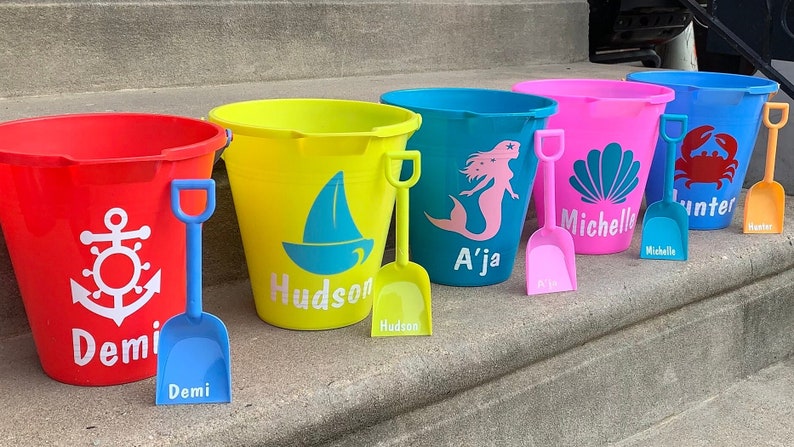 Personalized Fun Beach Sand Buckets for Kids/sand Pails/ Fun - Etsy