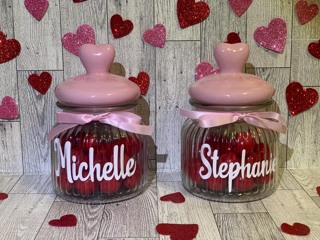 Personalized Love Jar With Heart Lid, Gift of Love, Gift for Her, Gift ...
