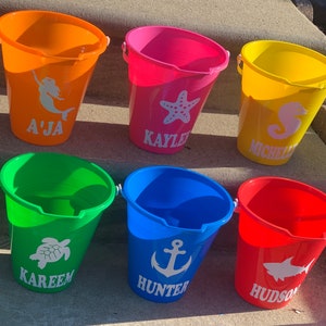 Personalized Beach Bucket With Shovel: Kids Sand Toys - Etsy