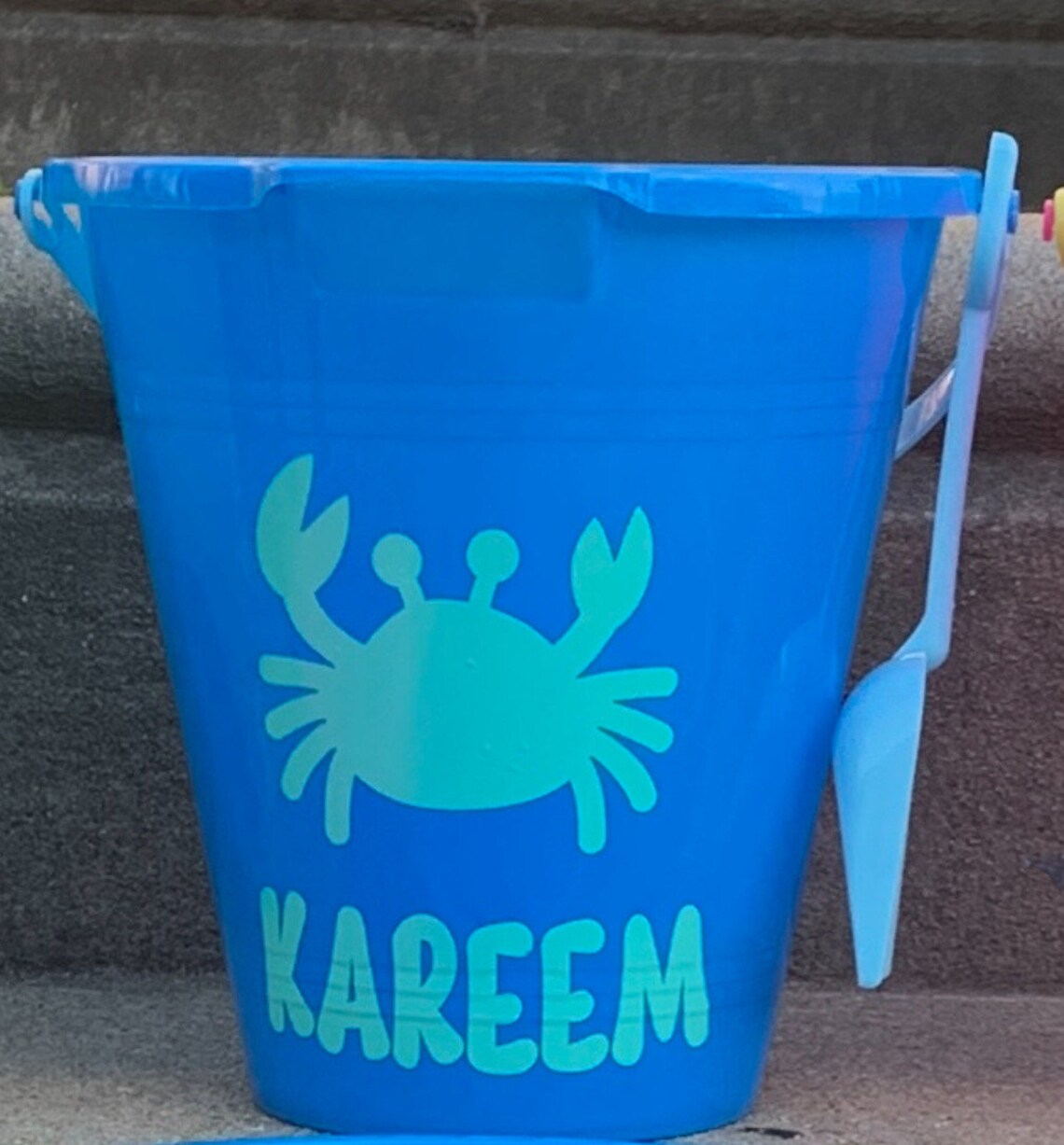 Personalized Beach Bucket With Shovel: Custom Decal Sand Pail - Etsy