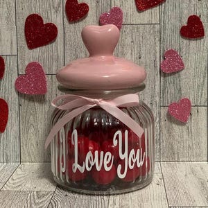 Personalized Love Jar With Heart Lid, Gift of Love, Gift for Her, Gift ...