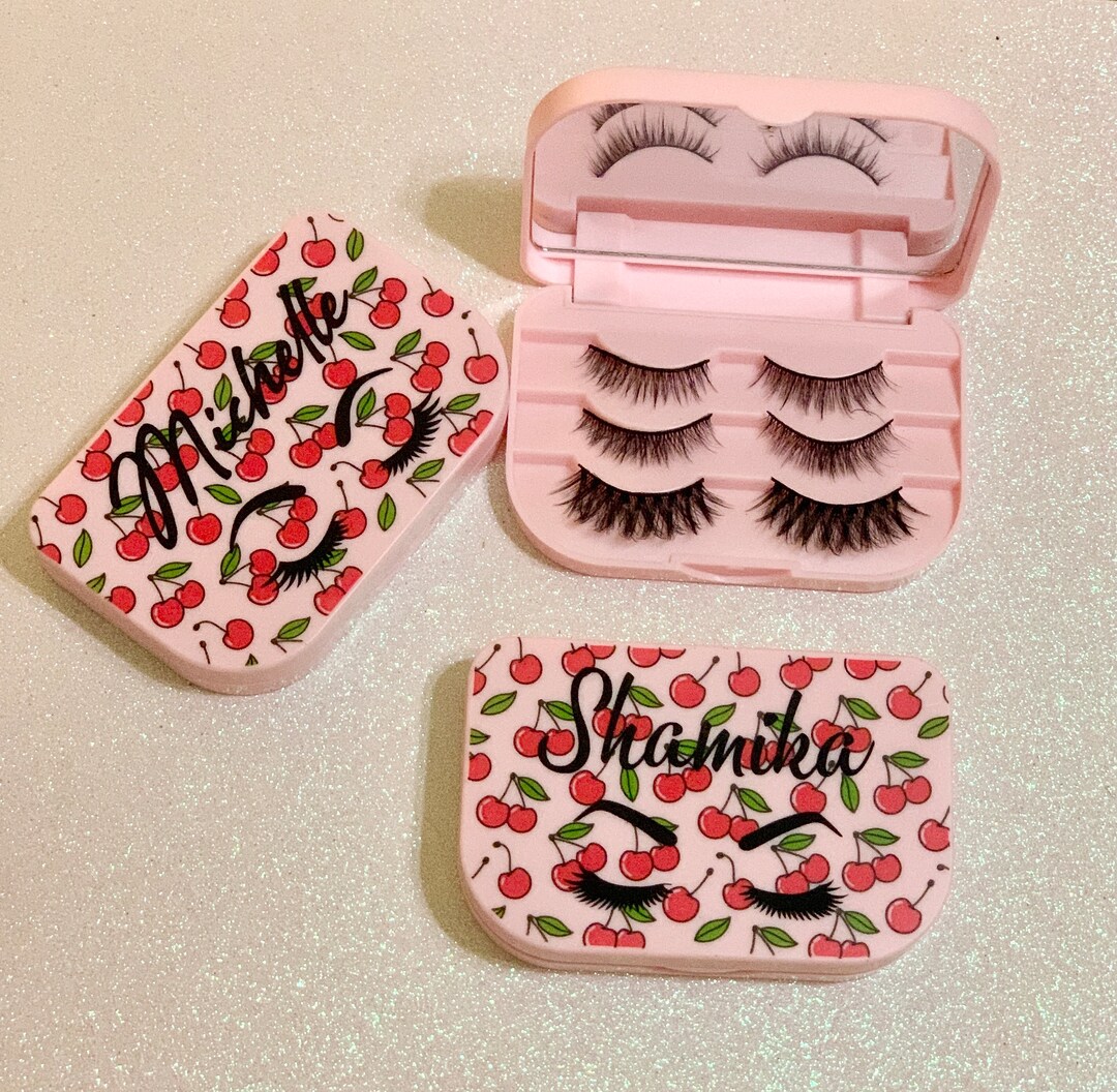 Personalized Cherry Eyelash Case/ Travel Lash Case/custom Cherry ...