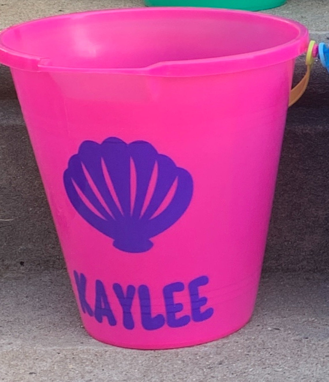 Personalized Beach Bucket With Shovel: Custom Decal Sand Pail - Etsy