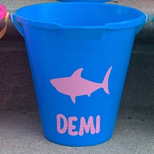 Personalized Beach Bucket With Shovel: Custom Decal Sand Pail - Etsy